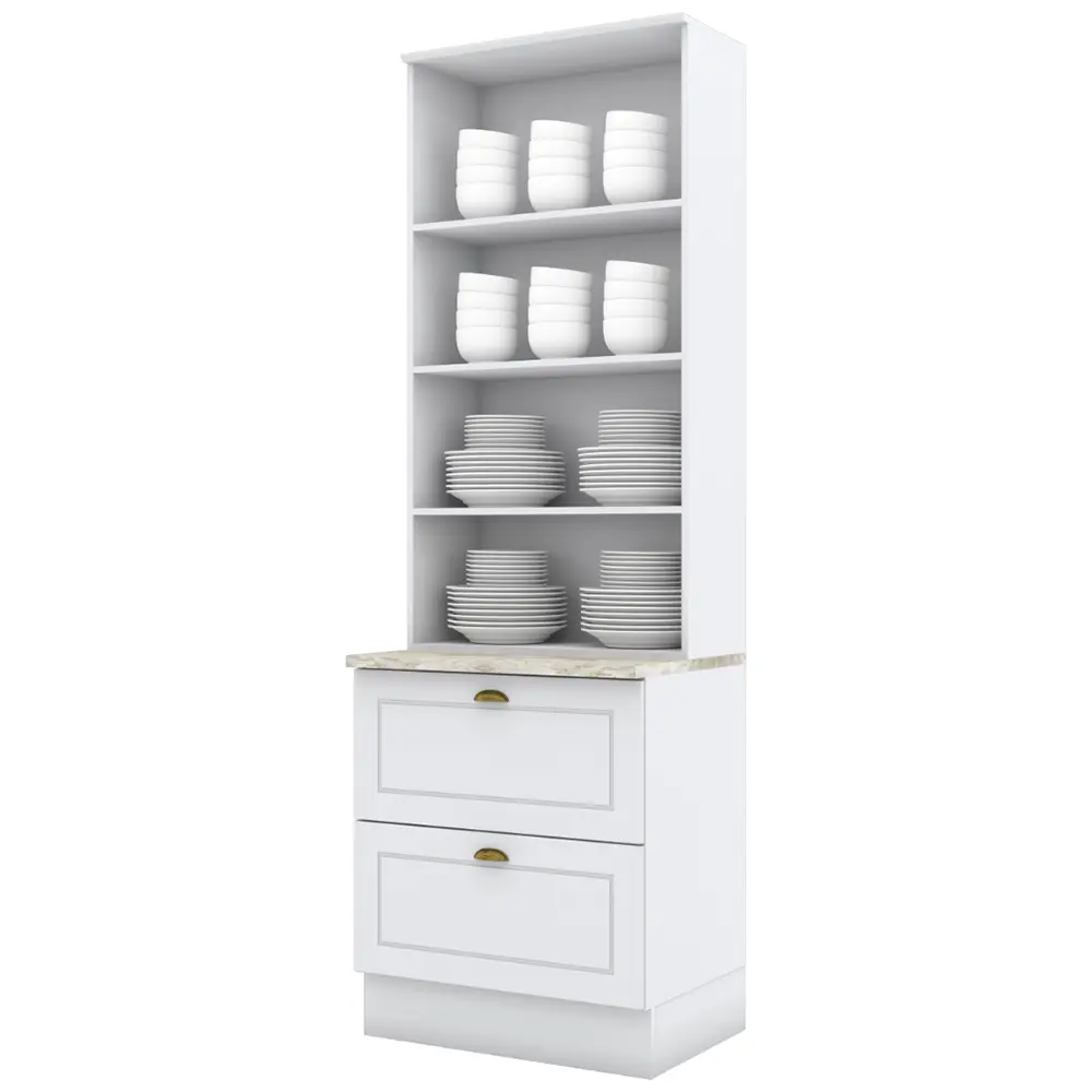 Cozinha Completa Modulada 8 Peças 14 Portas 7 Gavetas MDF Americana Henn