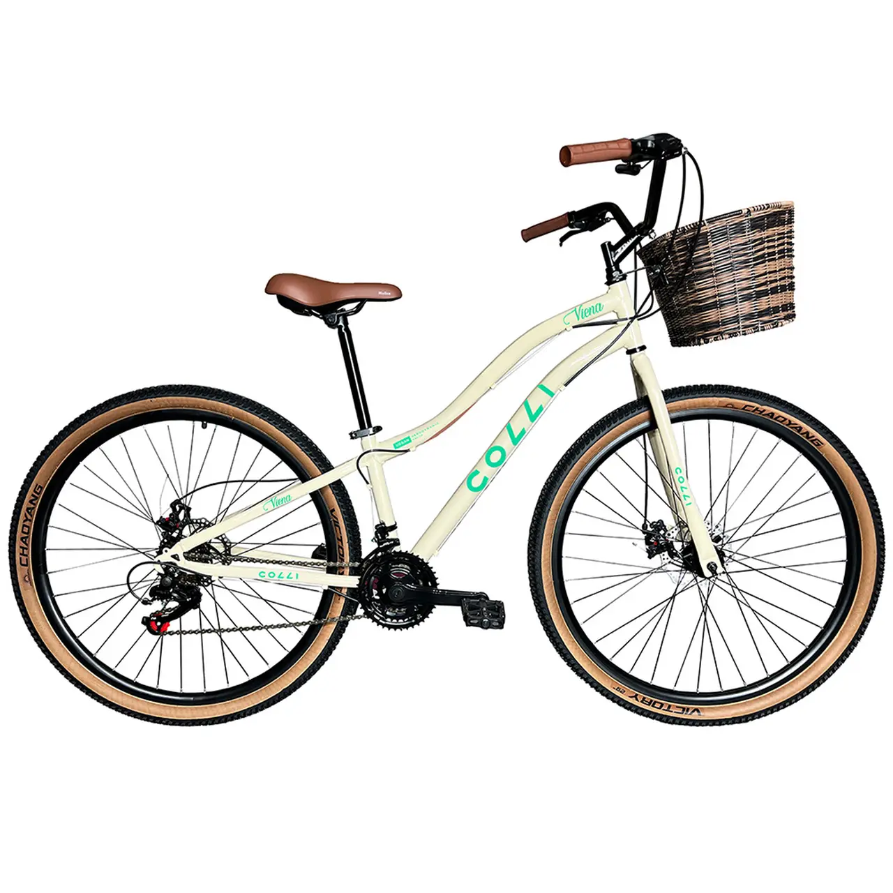 Bicicleta Aro 29 Colli Viena 21 Marchas Freio a Disco com Cestinha
