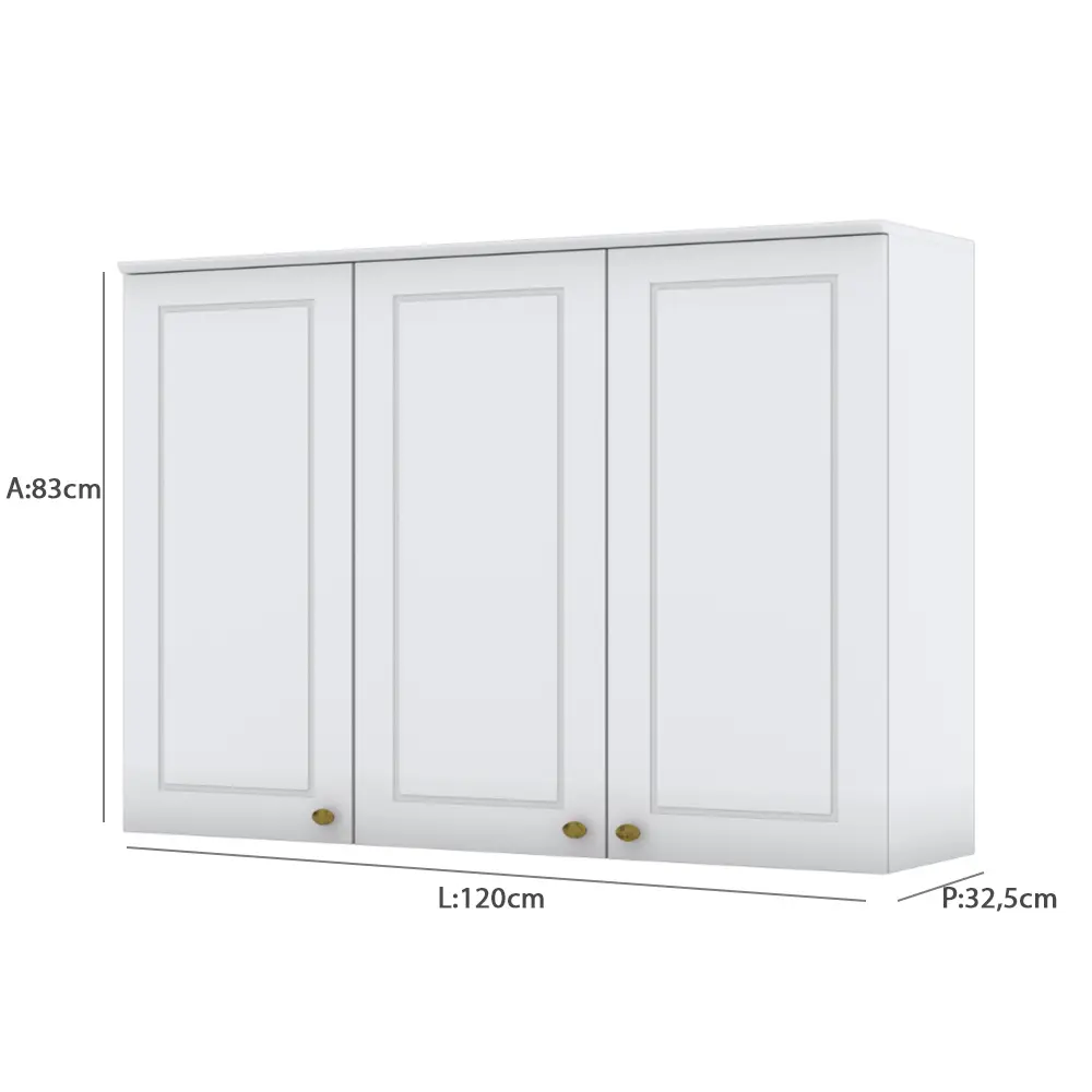 Cozinha Completa Modulada 8 Peças 14 Portas 7 Gavetas MDF Americana Henn