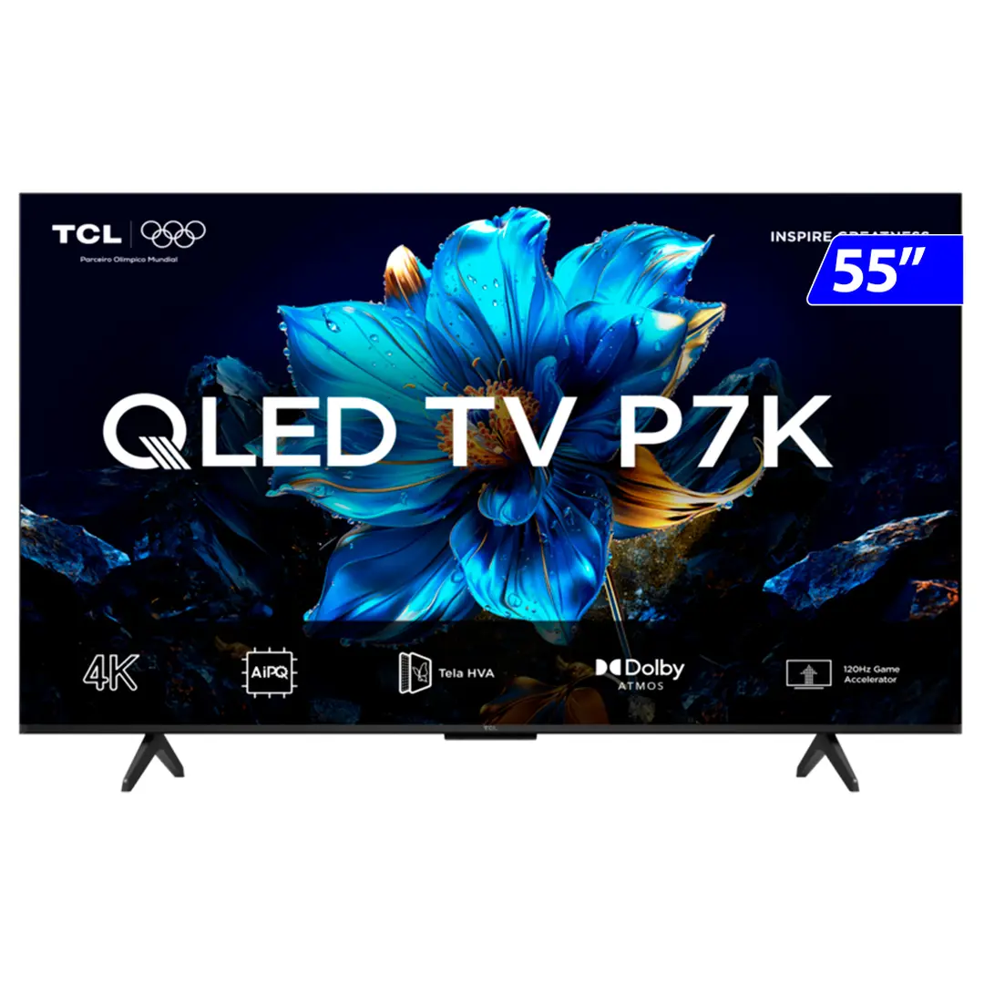 Smart TV TCL QLED 50" 4K Comando de Voz 55P7K