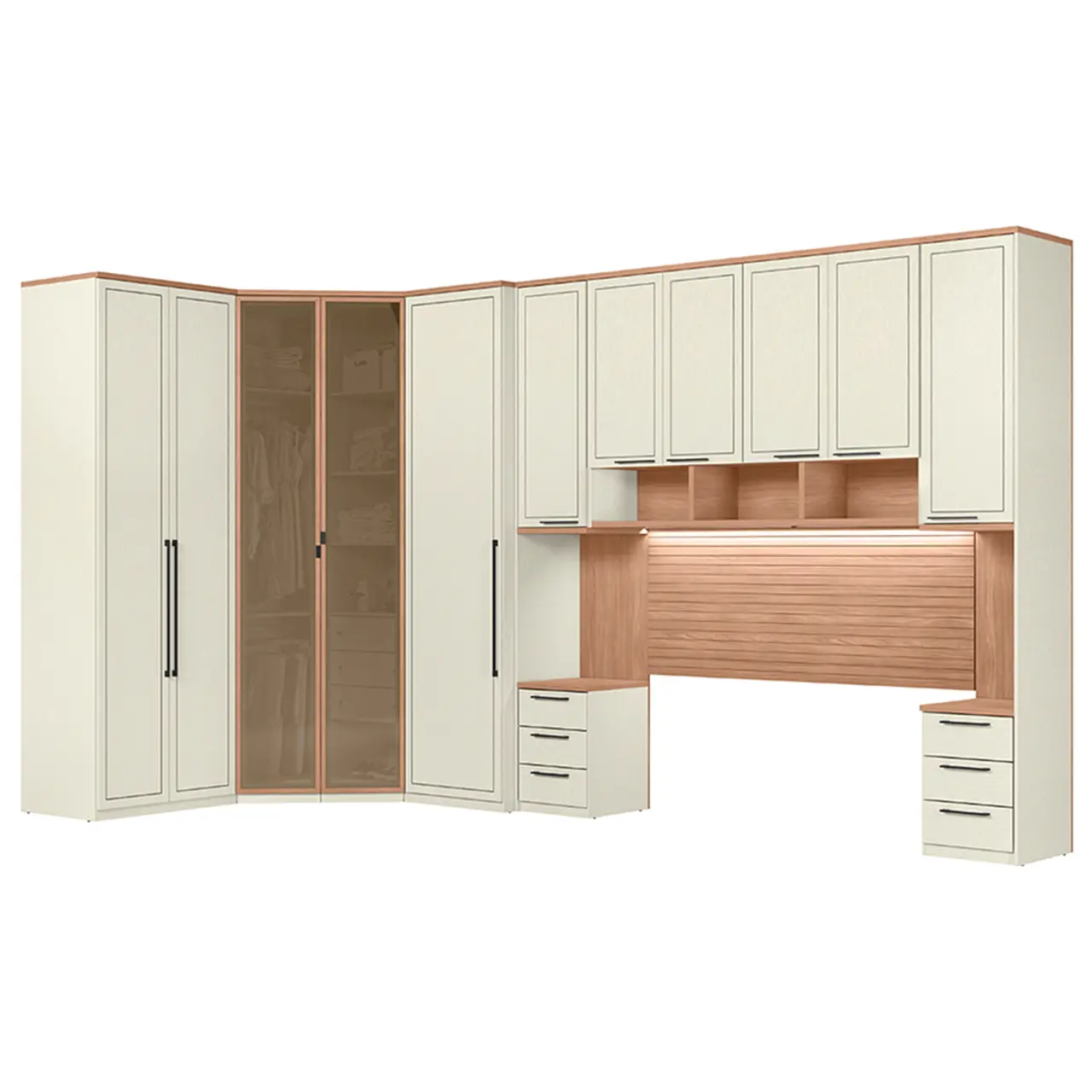 Quarto Modulado Santos Andirá Doce Vida 7 Peças 11 Portas