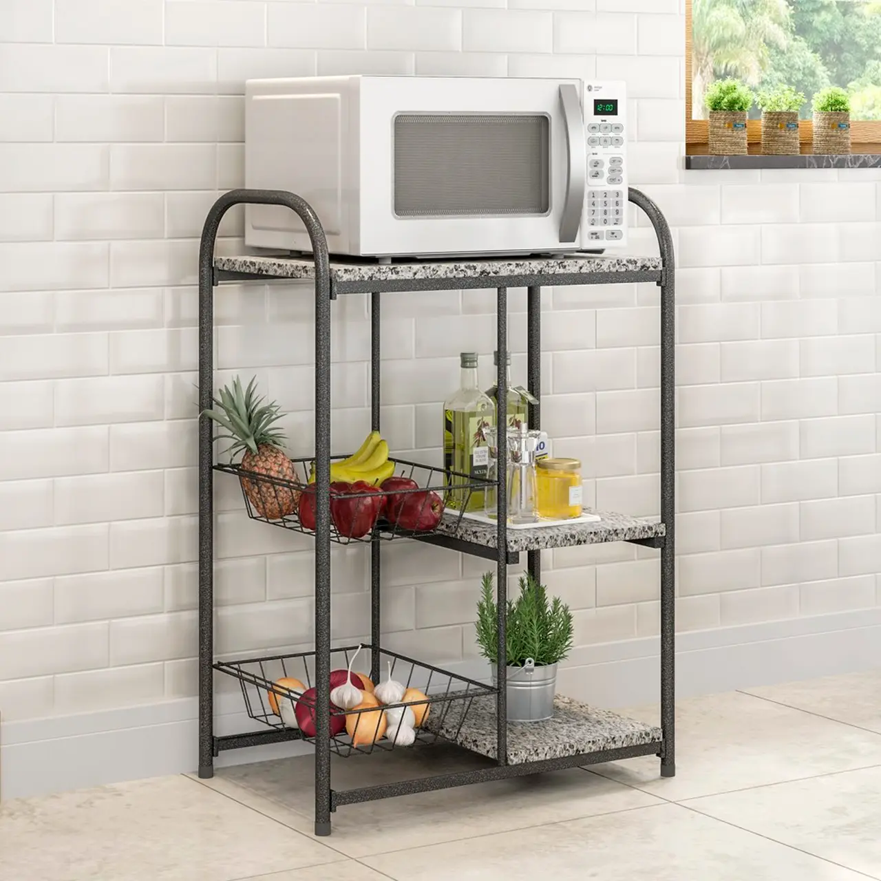 Balcão Fruteira Multiuso com Tampo 65cm Aspen Fabone