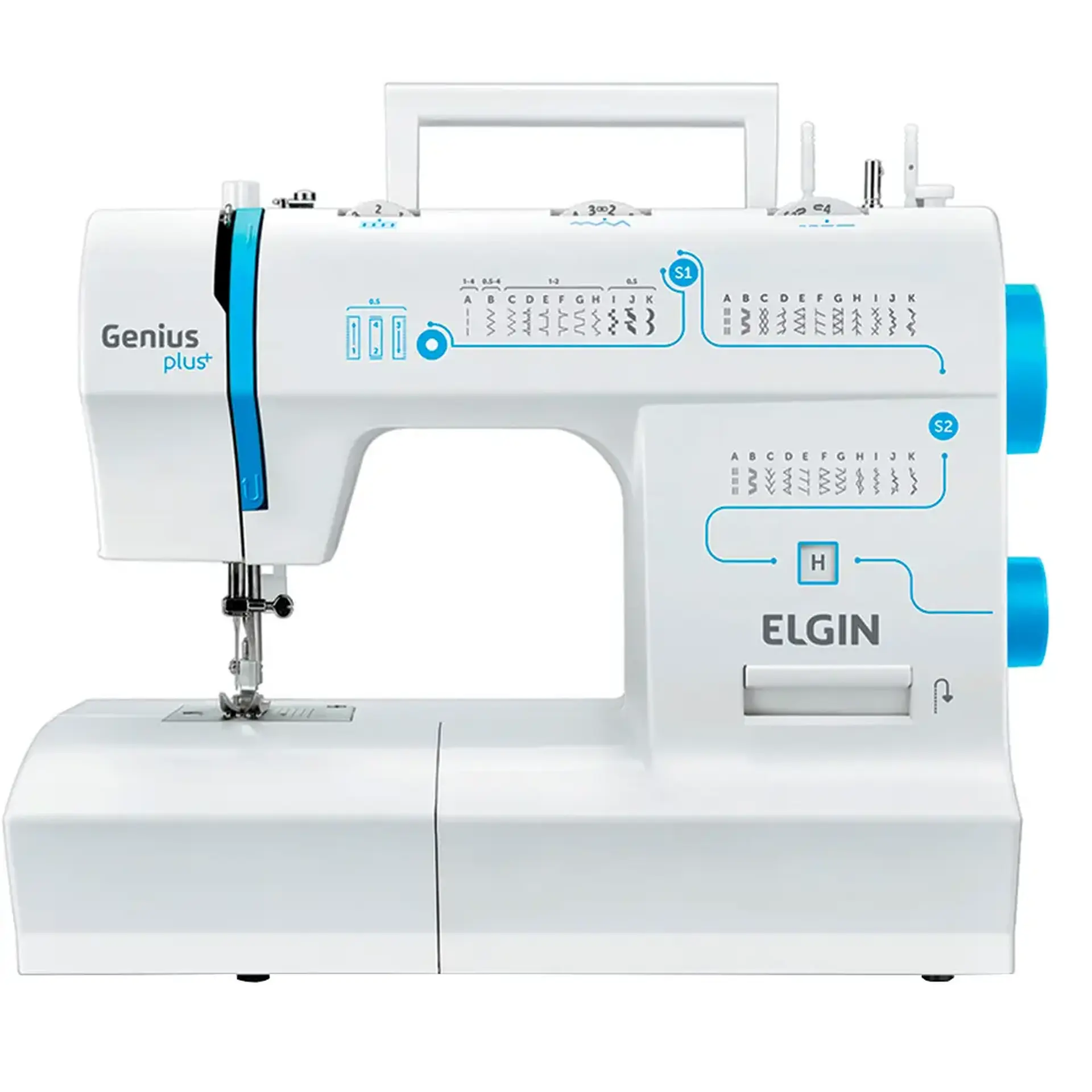 Máquina de Costura Elgin Genius Plus 31 Pontos com Agulha Dupla JX-4035